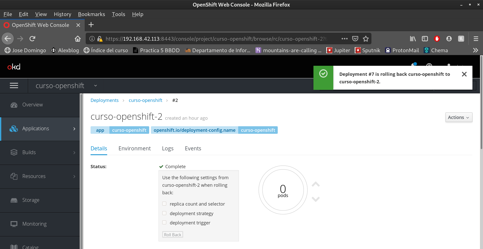 Introducción a Openshift con Minishift